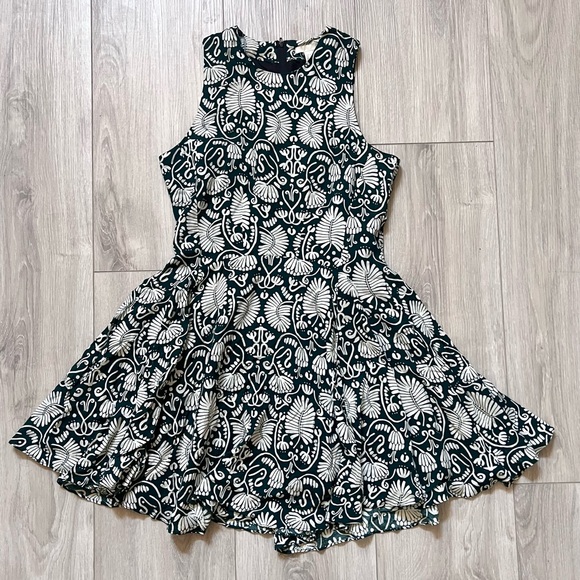 H&M | Dresses | New Hm Green And White Pleated Sundress | Poshmark